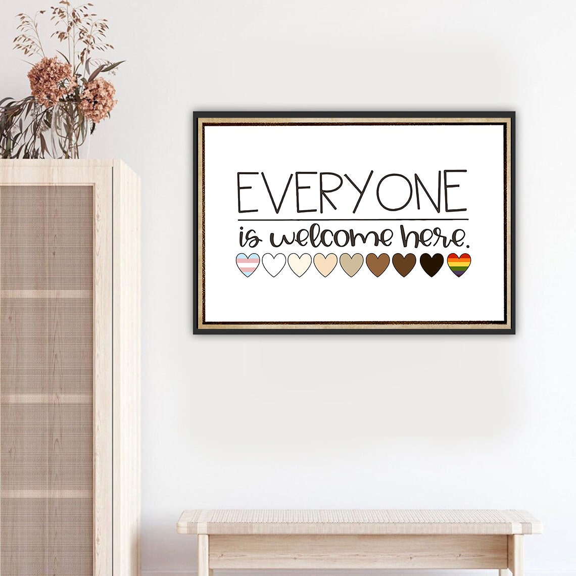 Everyone is Welcome Here Poster Diversity Poster for Classroom Pride ...