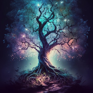 Magical Tree Digital Art - Instant Download - Etsy