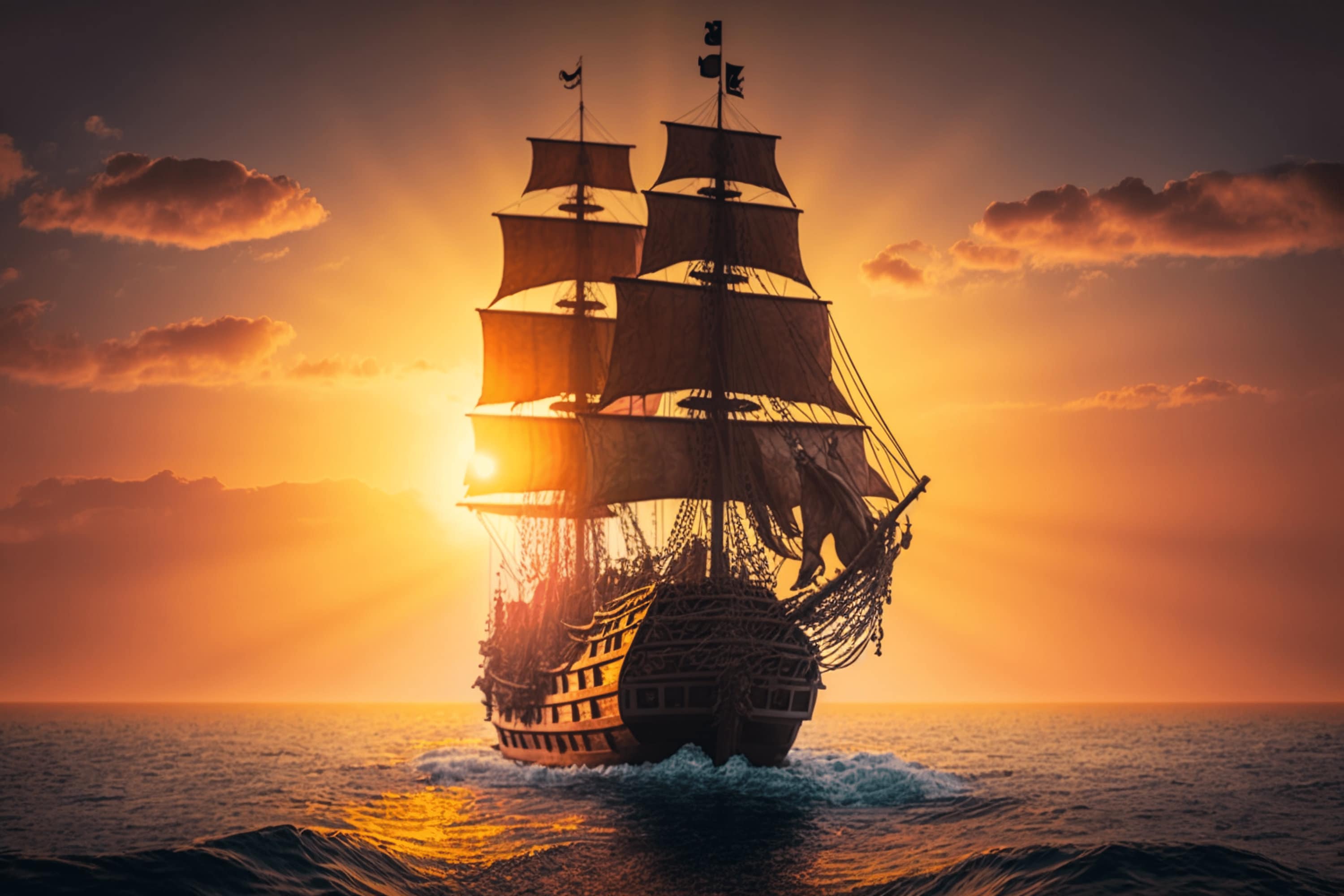 Sailing Ship Sunset
