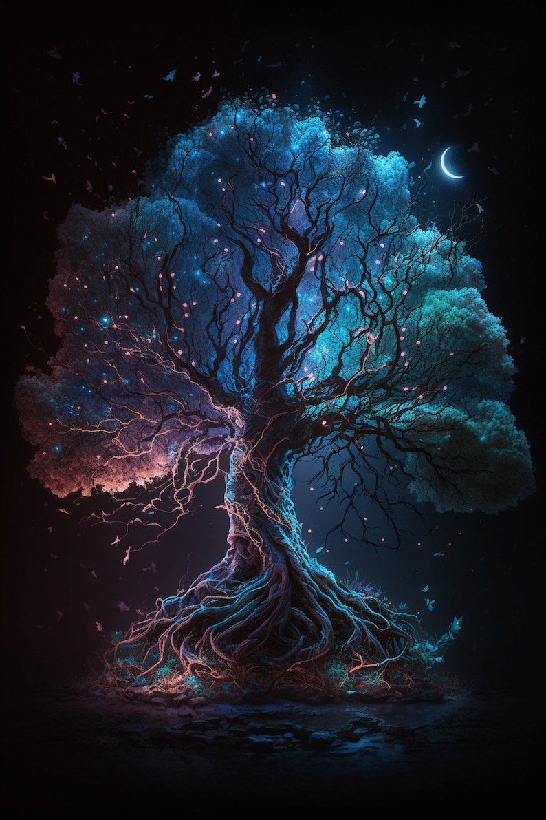 Magical Tree Digital Art - Instant Download - Etsy