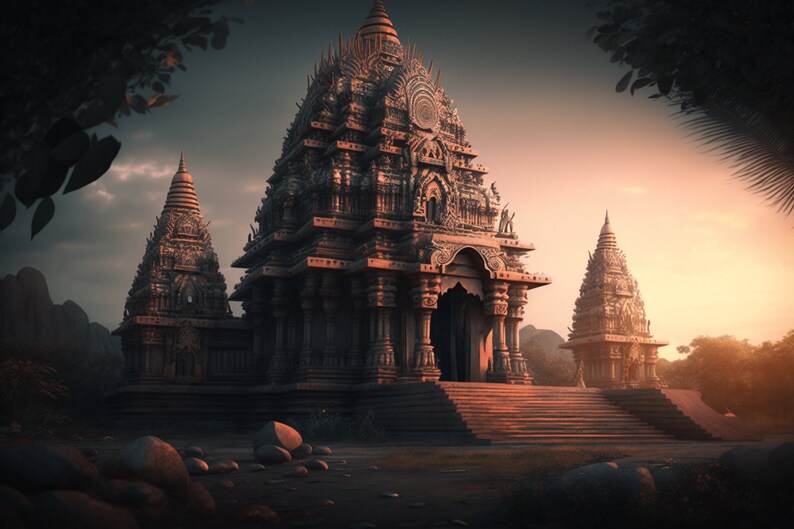 Artistic Hindu Temple Print: Instant Digital Download - Etsy