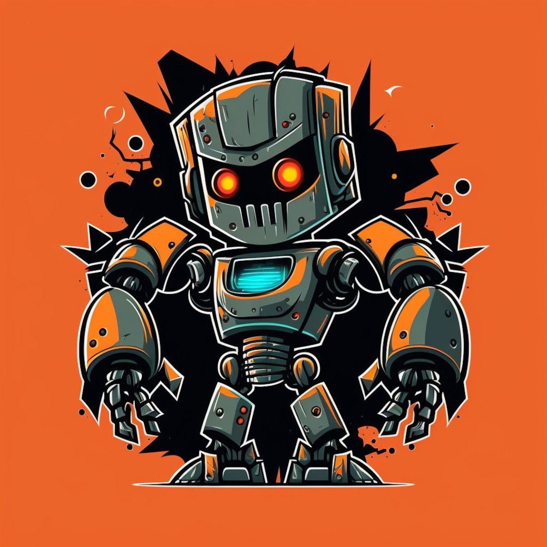 Robot Digital Art Instant Download - Etsy