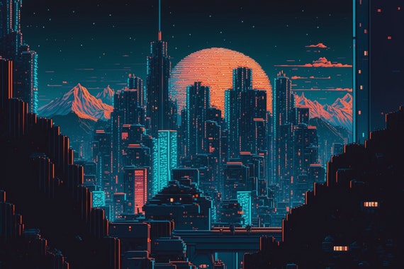 Pixel City Backgrounds