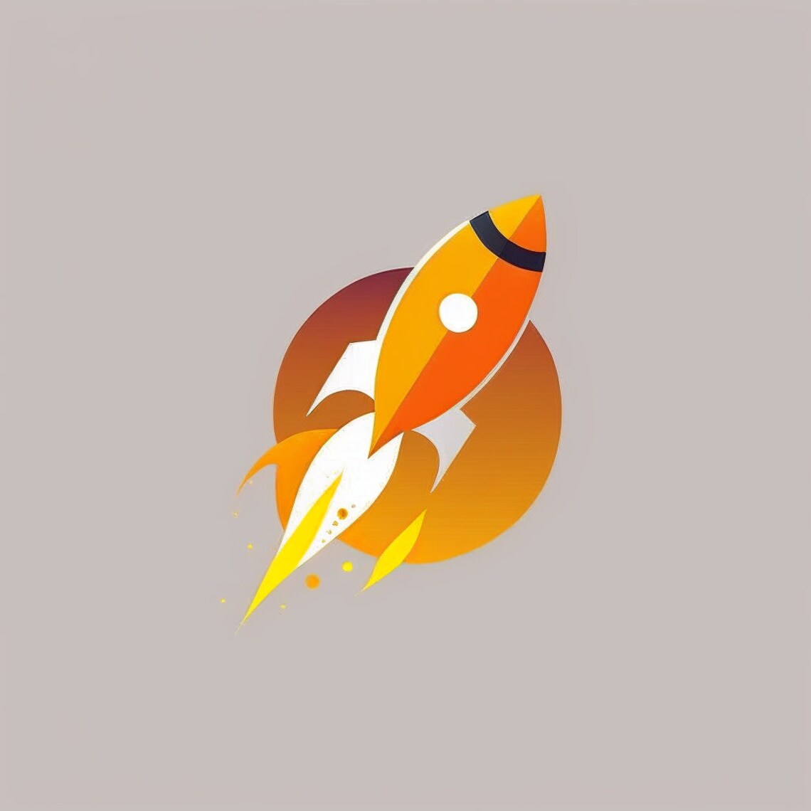 Minimalistic Rocket Digital Art - Instant Download - Etsy