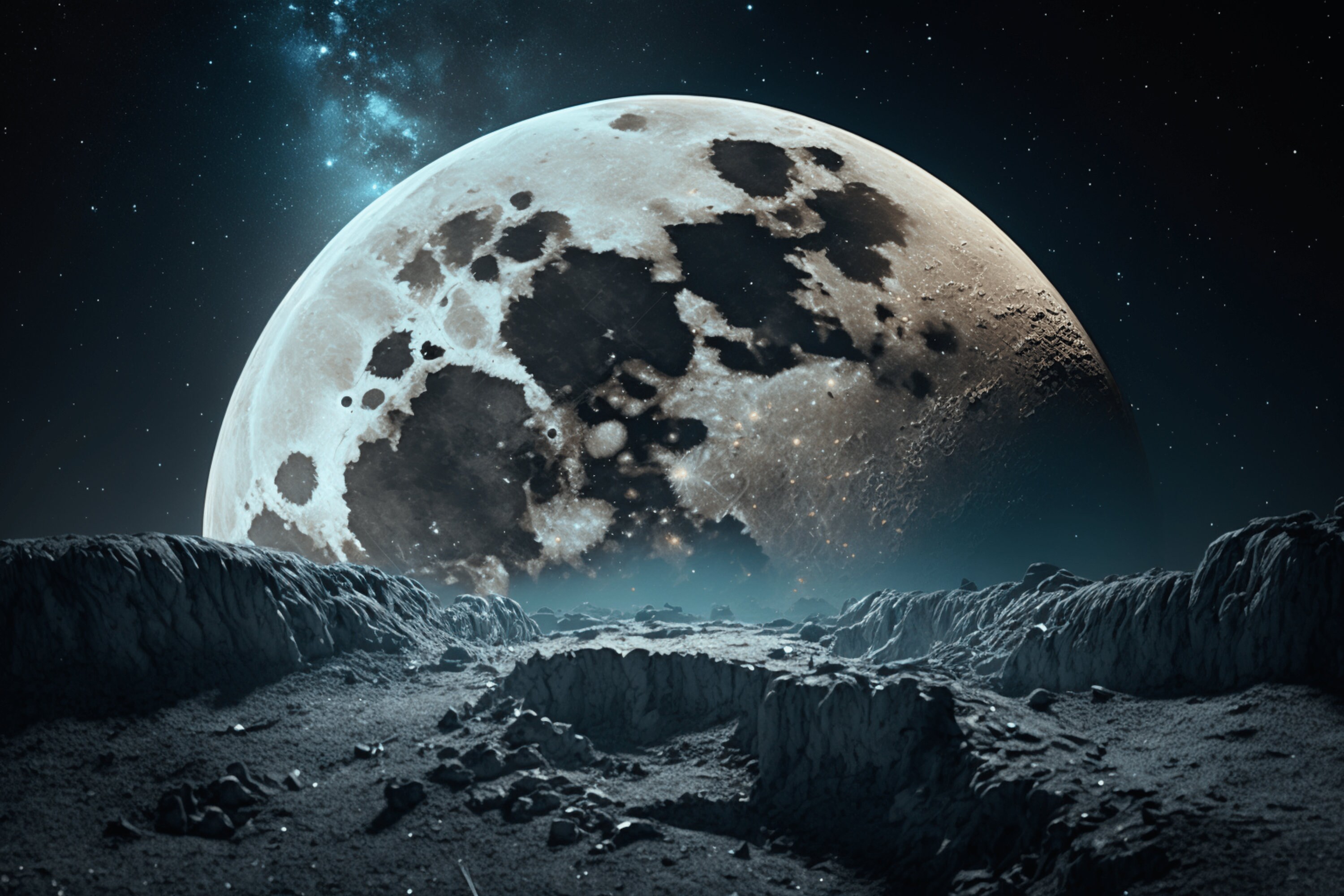 Moon Digital Art Print - Instant Download - Perfect for Home or Office ...