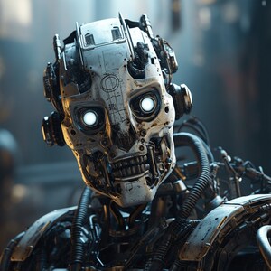 Futuristic Robot Digital Art Instant Download - Perfect for Sci-fi Fans ...