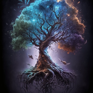 Magical Tree Digital Art - Instant Download - Etsy