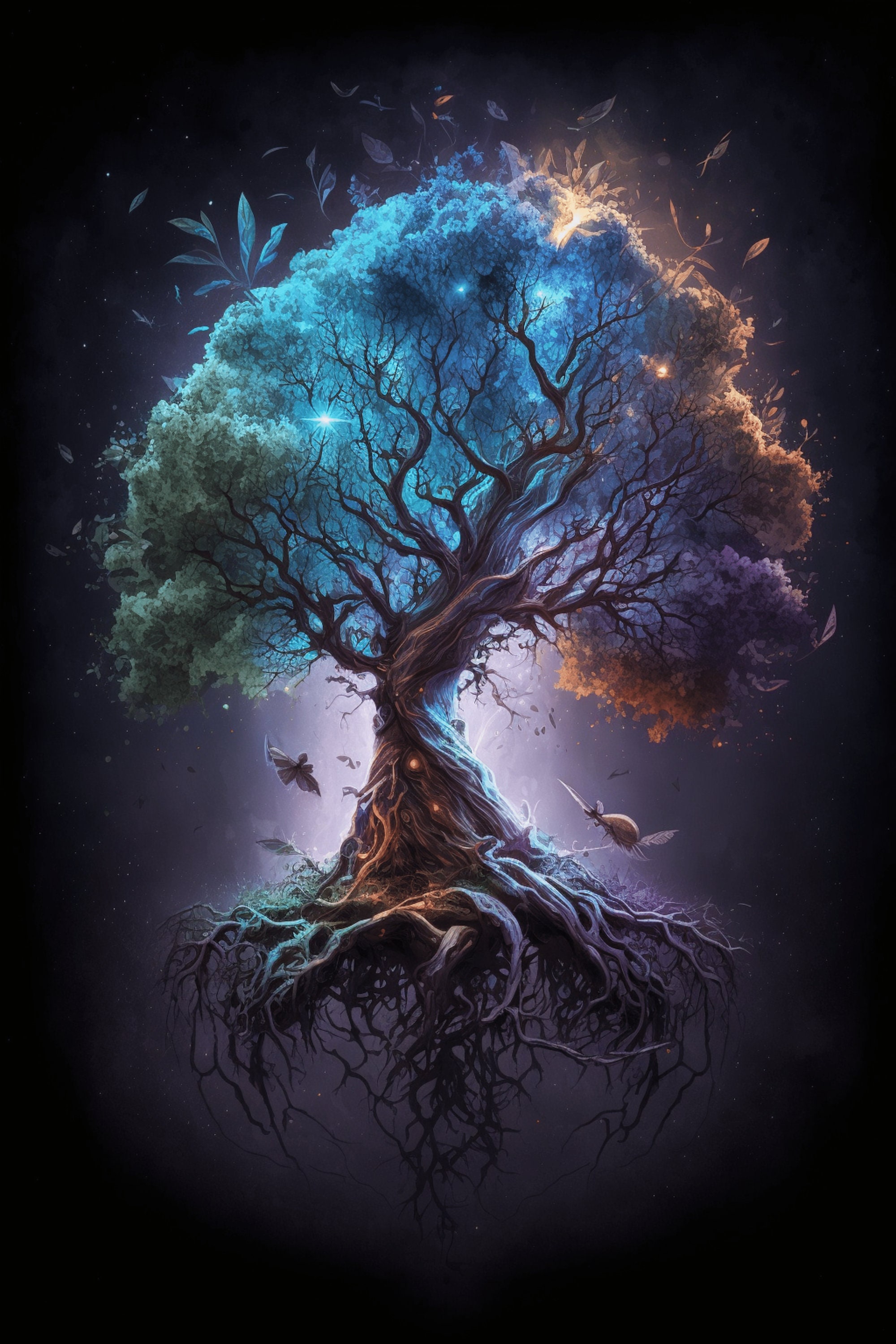 Magical Tree Digital Art - Instant Download - Etsy