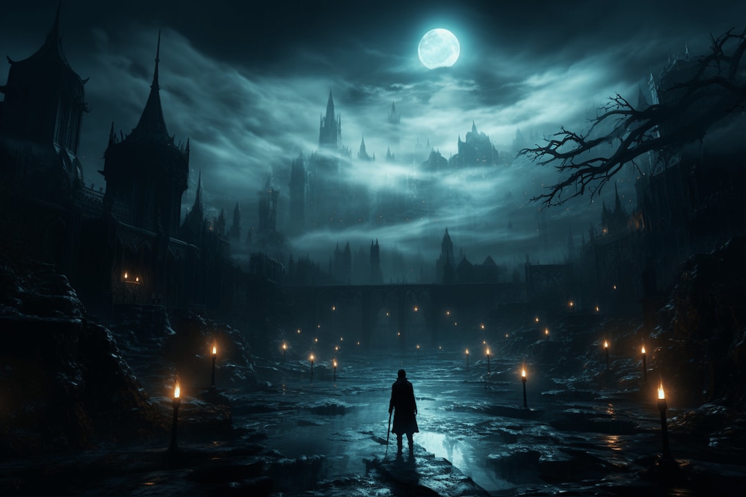 Enigmatic Underworld: Souls Filled Digital Wall Art - Instant Download ...