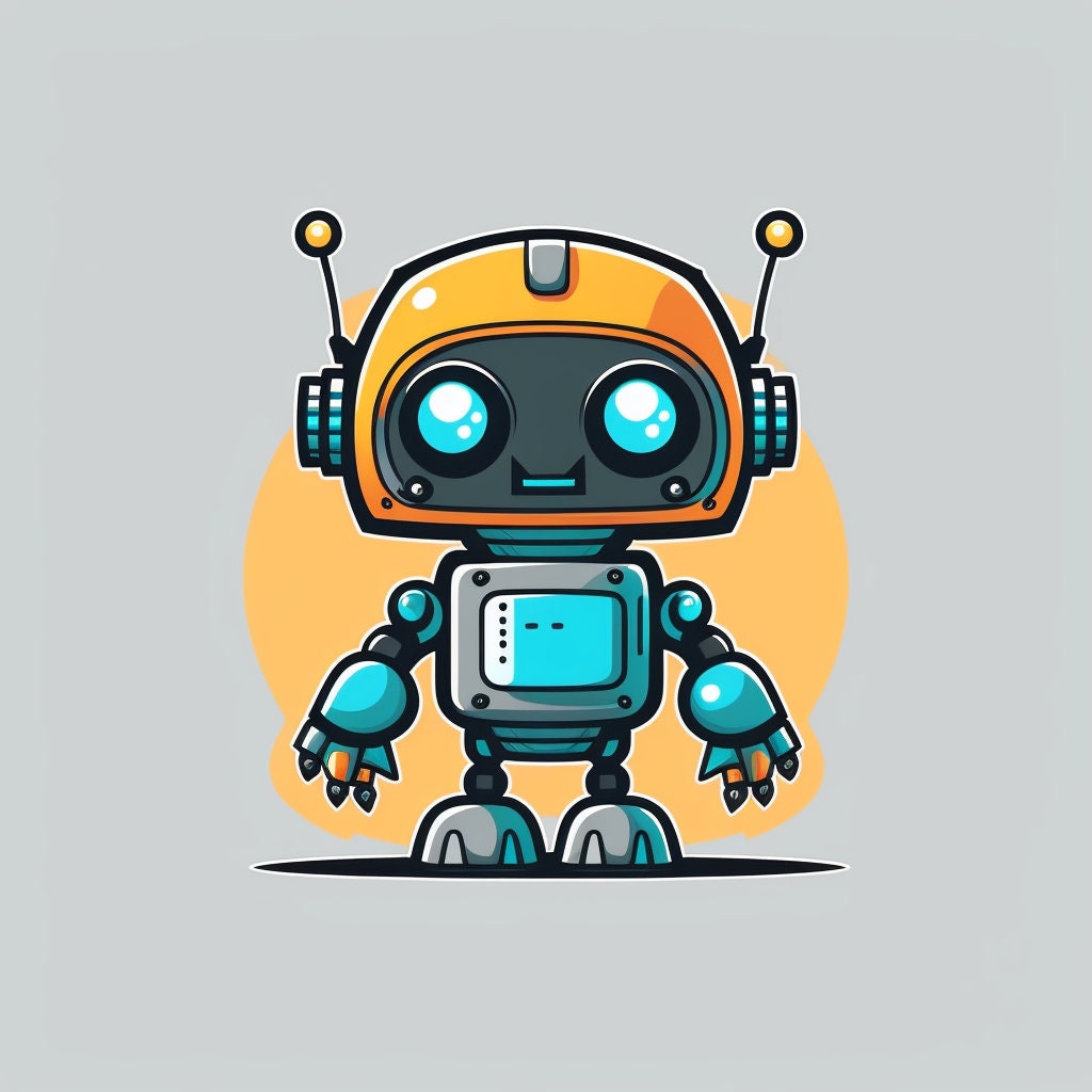 Robot Digital Art - Instant Download - Etsy