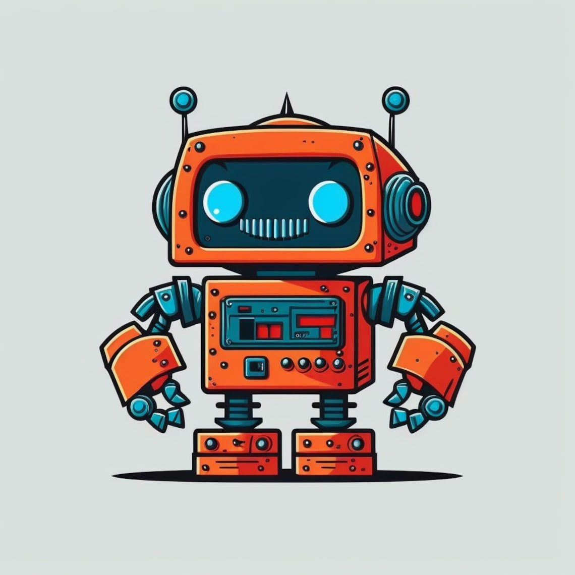 Robot Digital Art - Instant Download - Etsy