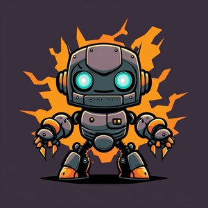 Robot Digital Art - Instant Download - Etsy