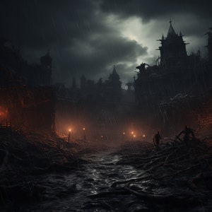 Enigmatic Underworld: Souls Filled Digital Wall Art - Instant Download ...