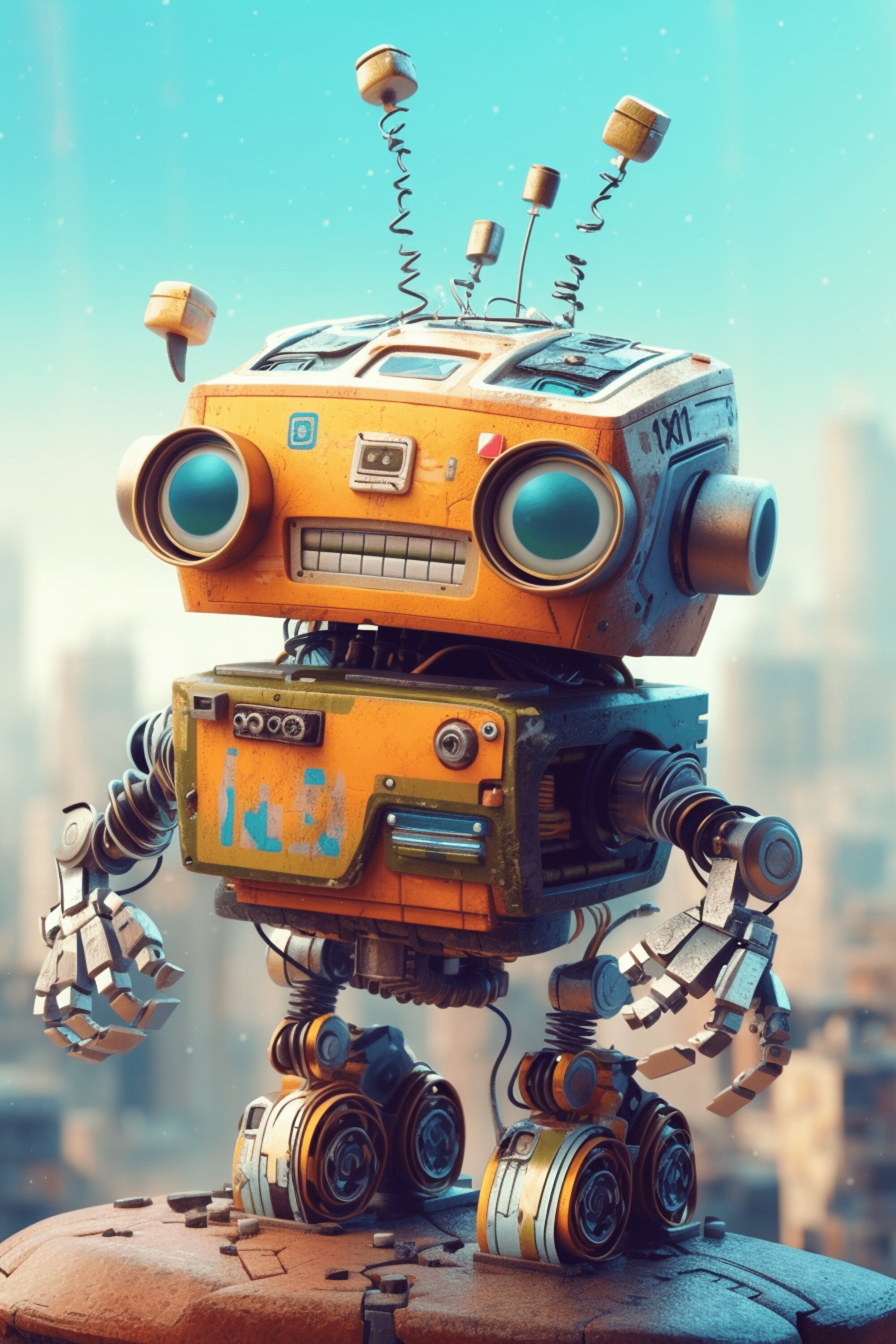 Cartoon Robot Art Print: Playful Sci-fi Vibes (digital Download) - Etsy