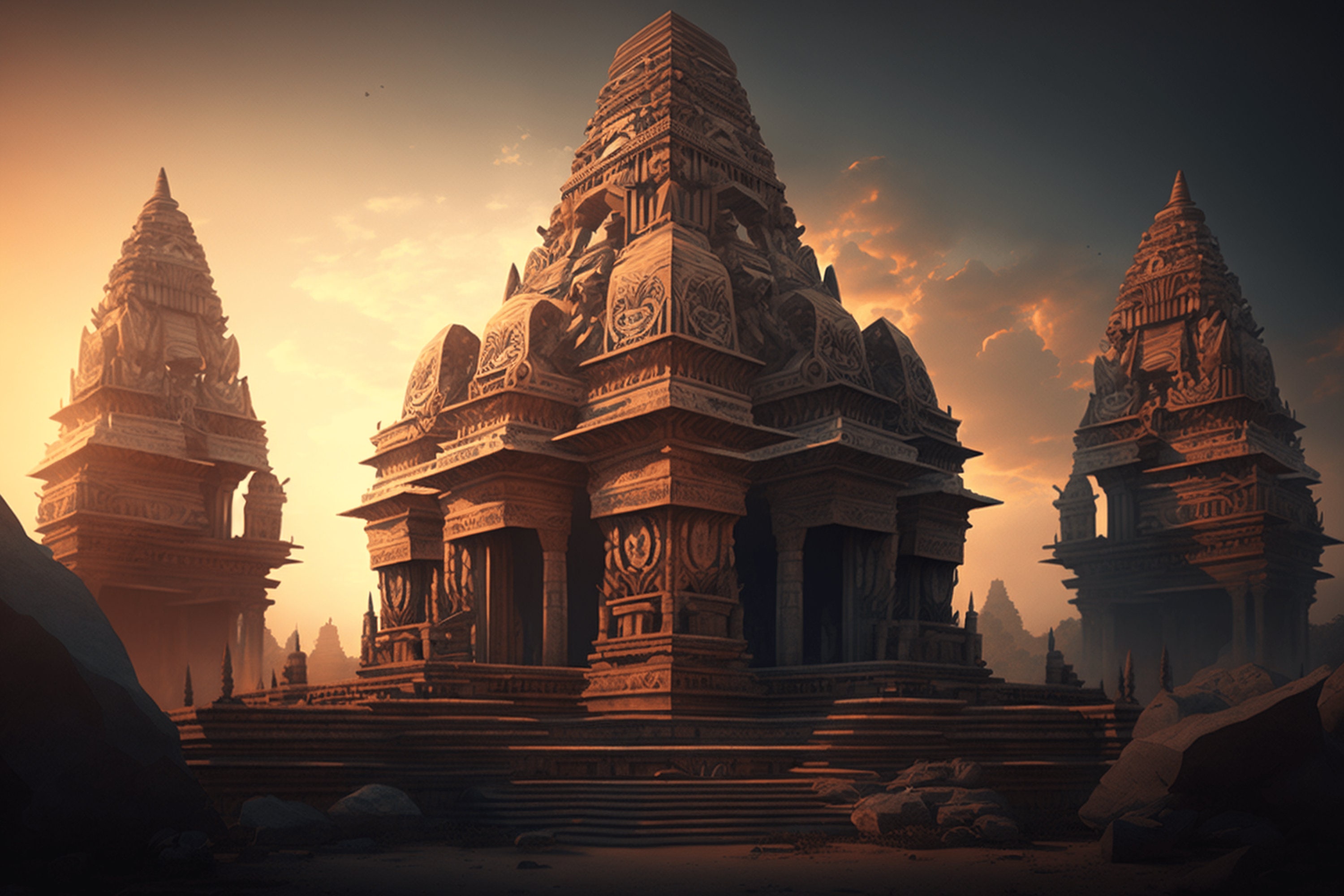 Artistic Hindu Temple Print: Instant Digital Download - Etsy