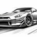 Pencil Sketch Nissan GTR Print Instant Download - Classic Wall Decor ...