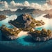Floating Islands Digital Art - Instant Download - Etsy