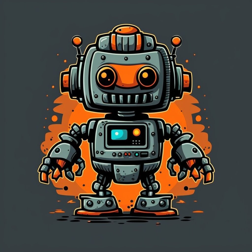 Robot Digital Art - Instant Download - Etsy