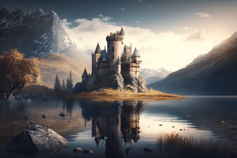 Castle Art Print Instant Download High Quality Digital File - Etsy