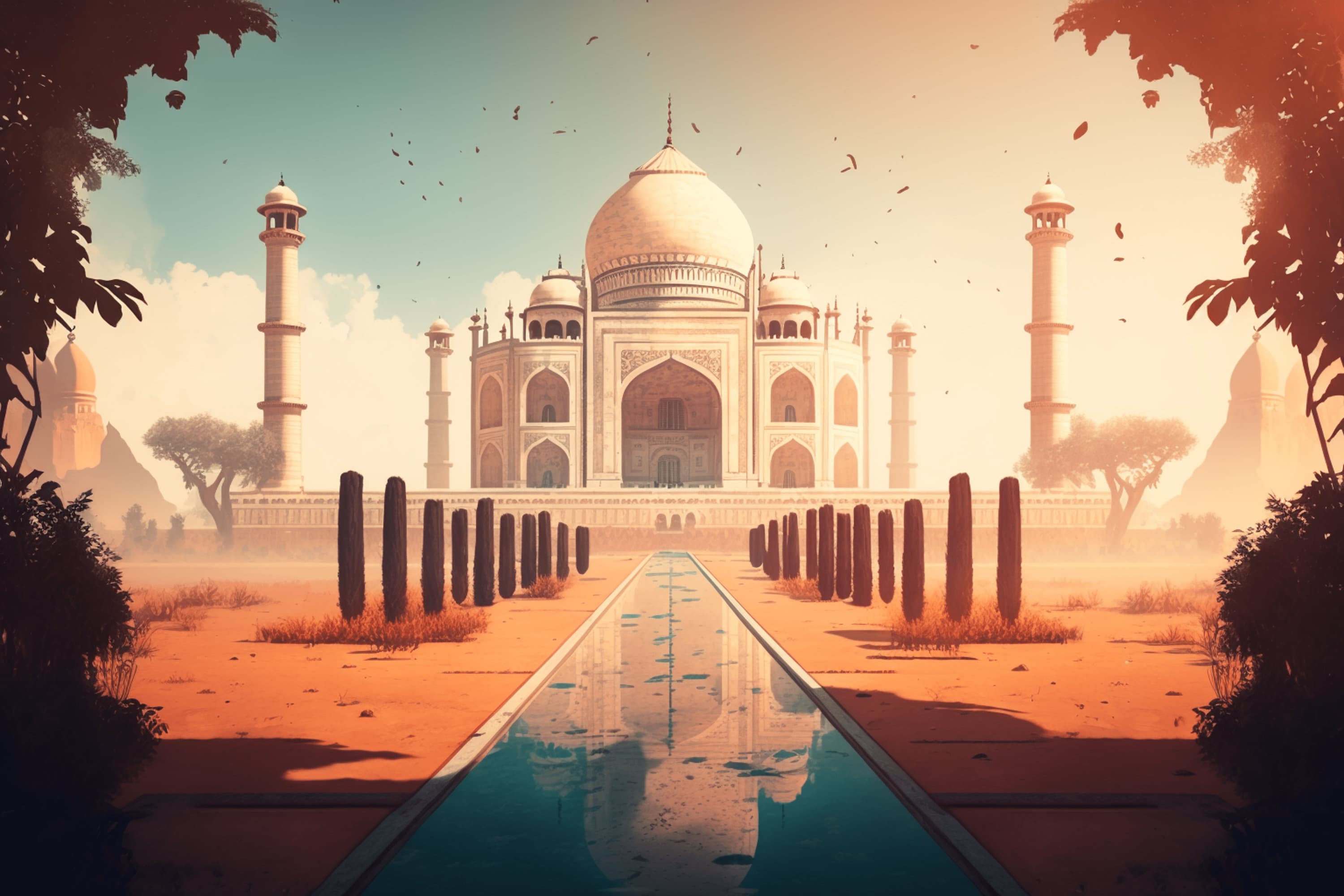Indian Architecture Printable Art: Taj Mahal - Digital Download - Etsy