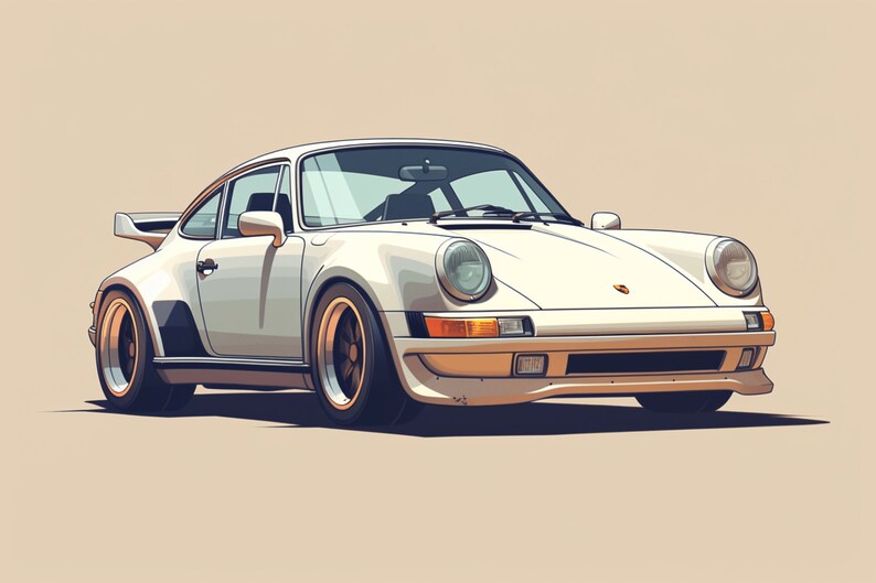 Elevate Your Space With Line Art Porsche 911 Spyder Instant Download ...