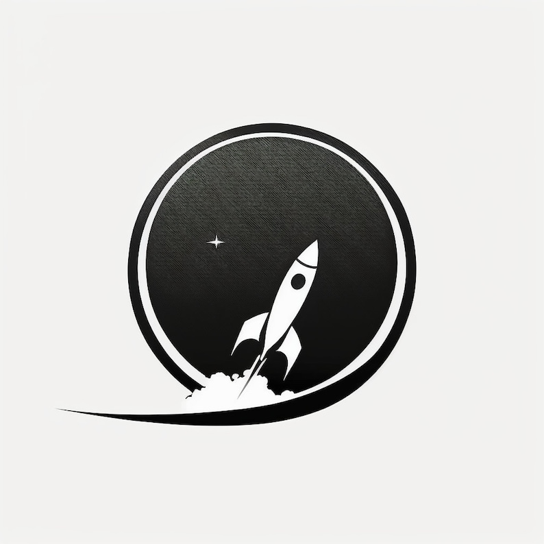 Minimalistic Rocket Digital Art - Instant Download - Etsy