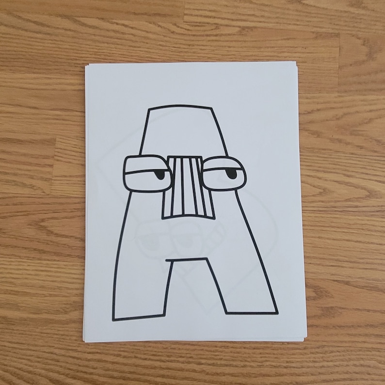 Alphabet Lore Coloring Pages Full Size Kids Activity Fun Drawing Arts ...