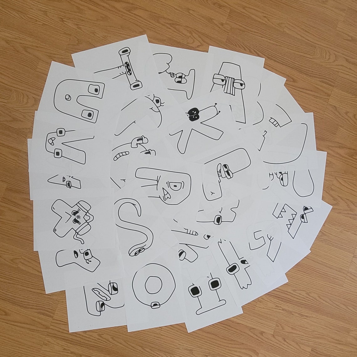 Alphabet Lore Coloring Pages Full Size Kids Activity Fun Drawing Arts ...