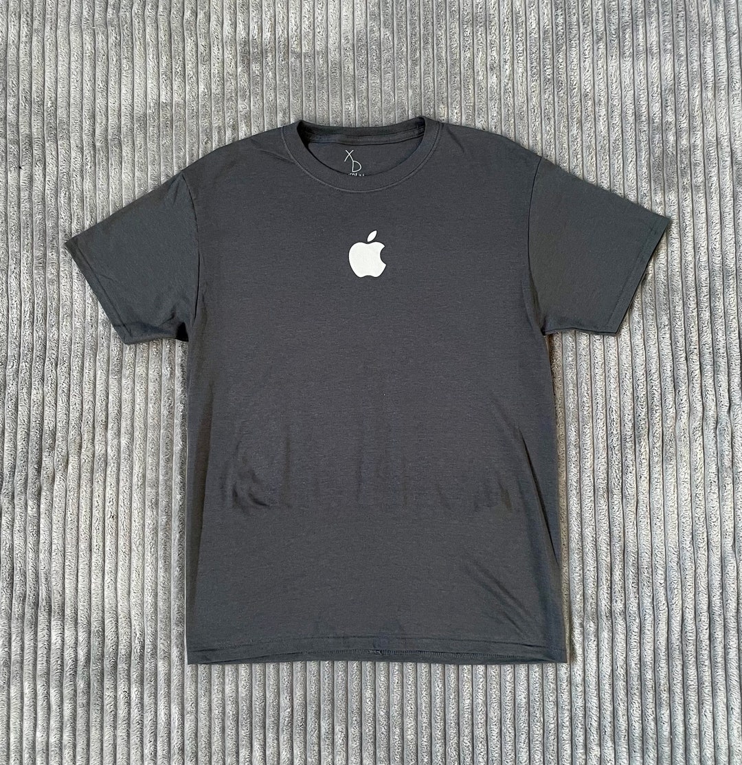 Apple Logo T-shirt GREY - Etsy