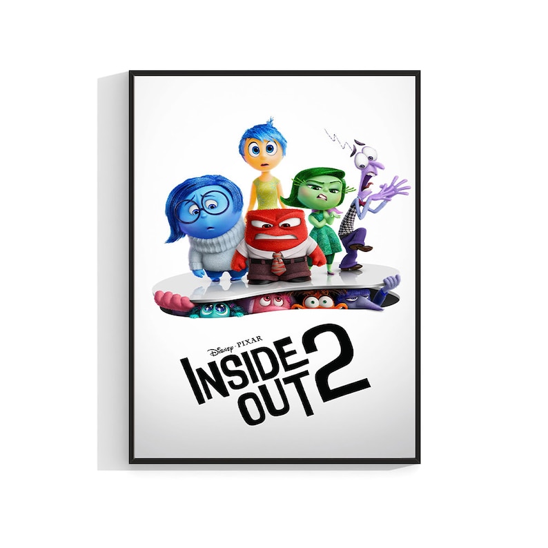 Inside Out 2 New Movie 2024 Poster Print Film Art A5 A4 A3 A2 A1 Maxi ...