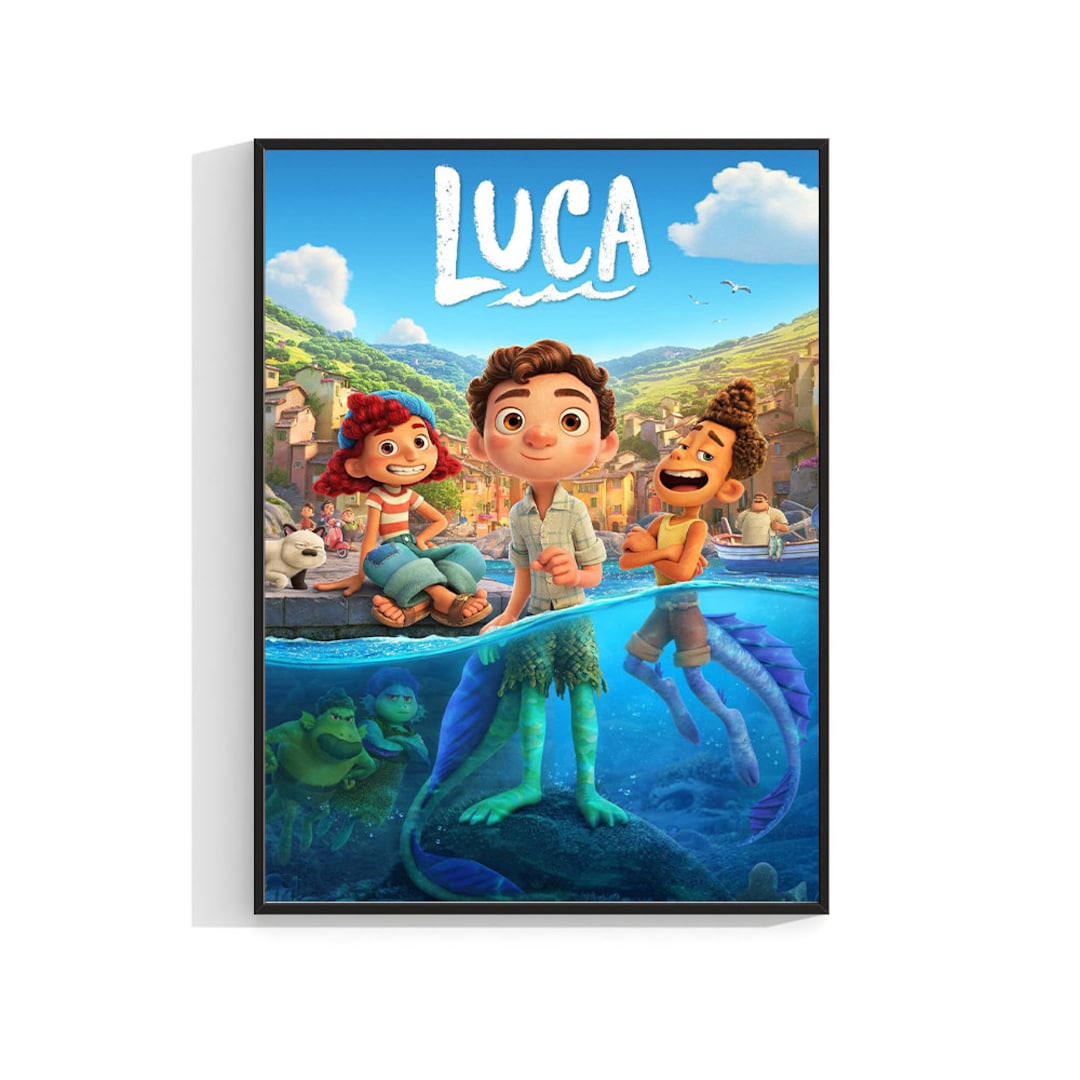 Luca 2021 Enrico Casarosa Pixel Movie Poster Print A5 A4 A3 A2 A1 Maxi ...