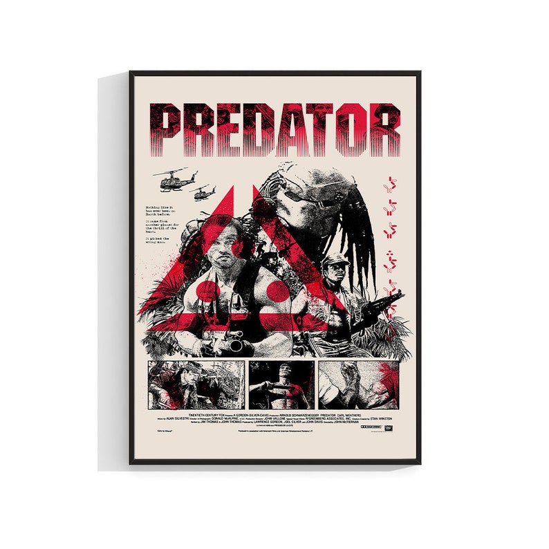 Predator 1987 Movie Poster Cinema Print Film Wall Art A5 A4 A3 A2 A1 ...