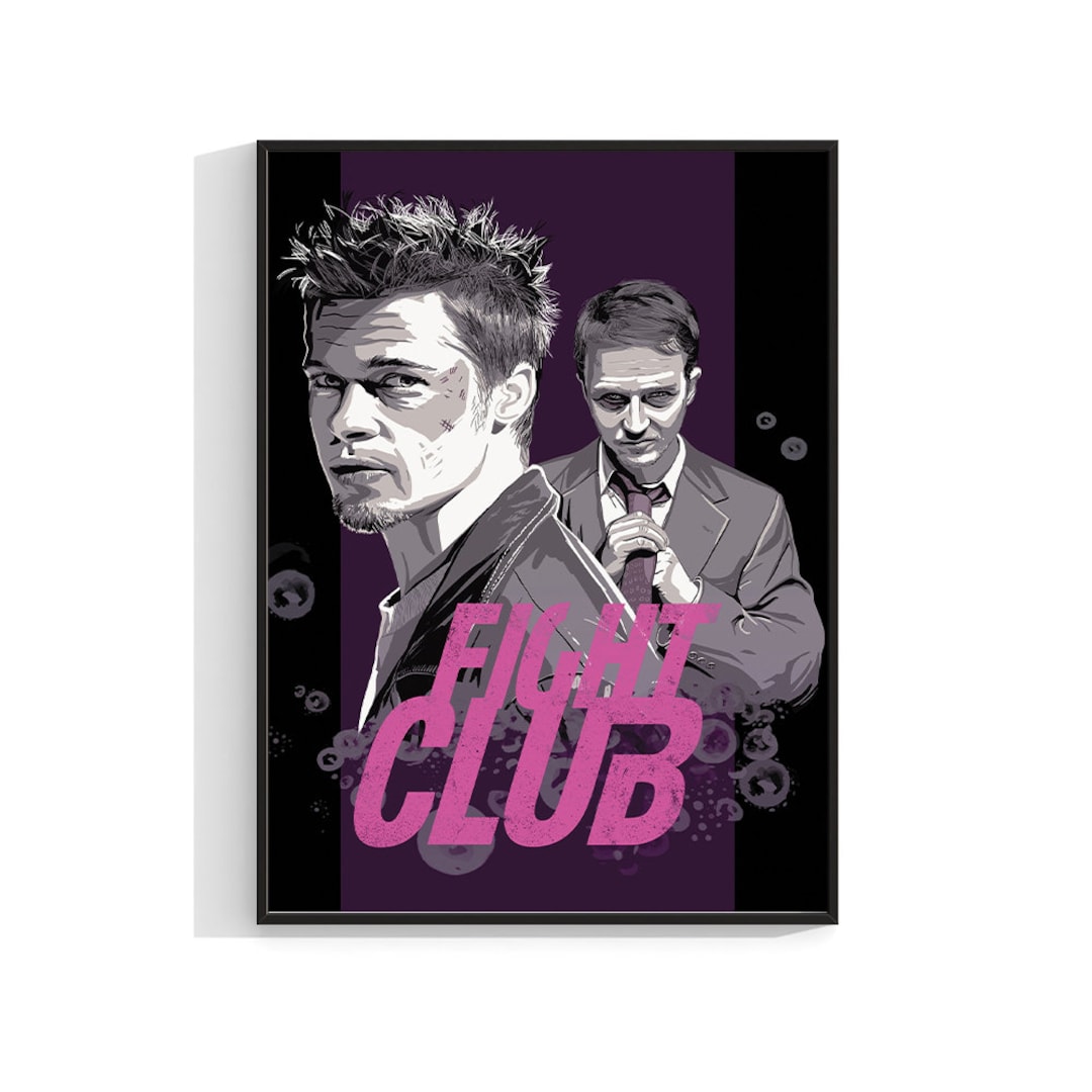 Fight Club Movie 1999 Poster Vintage 90s Film Print A5 A4 A3 A2 A1 MAXI ...