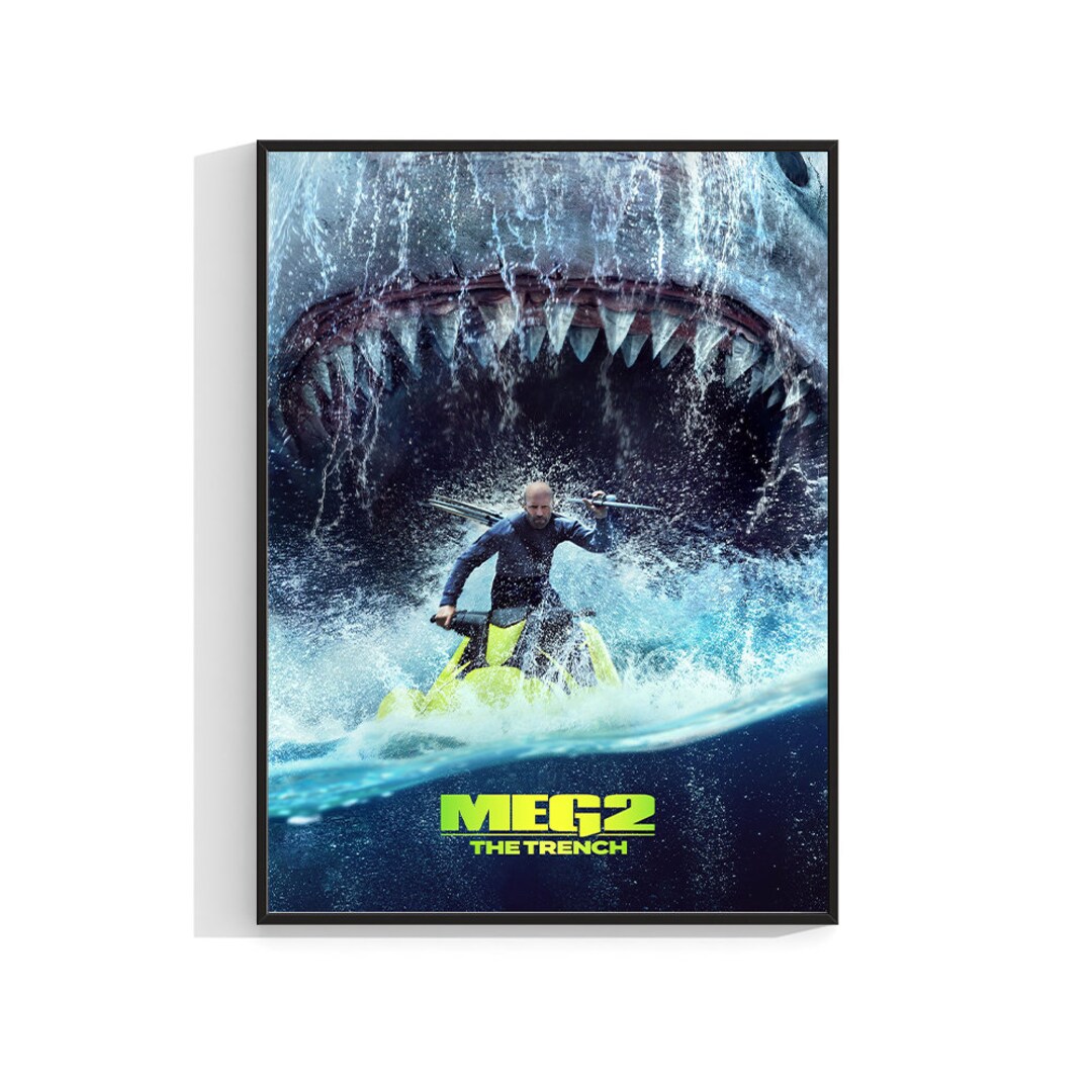 Meg 2 the Trench Movie Poster Cinema Print Film A5 A4 A3 A2 A1 MAXI ...