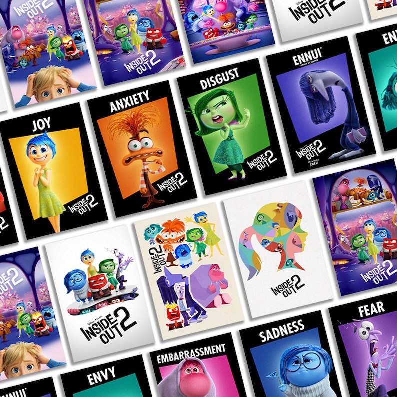 Inside Out 2 New Movie 2024 Poster Print Film Art A5 A4 A3 A2 A1 Maxi - Etsy UK