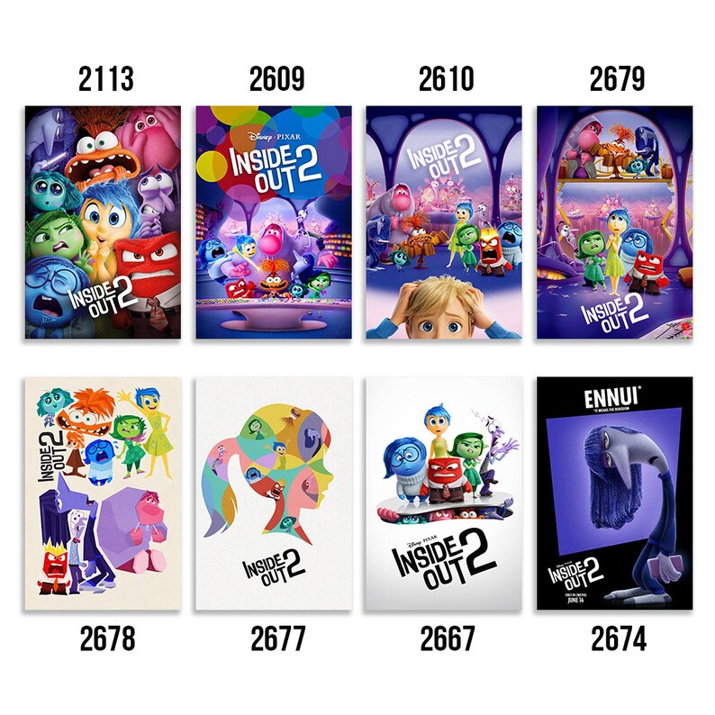 Inside Out 2 New Movie 2024 Poster Print Film Art A5 A4 A3 A2 A1 Maxi ...