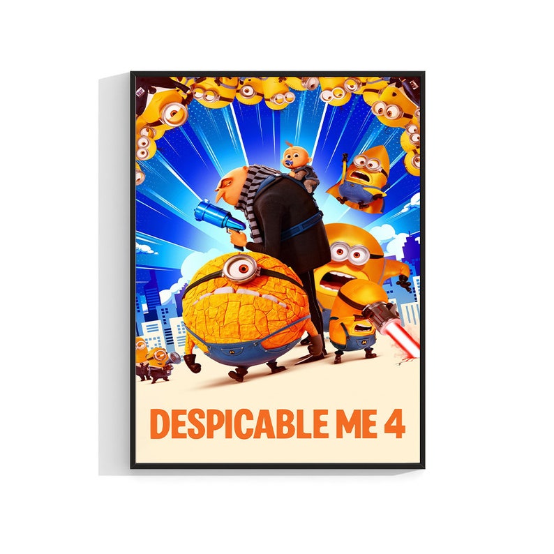 Despicable Me 4 Movie Poster 2024 Print Film Wall Art A5 A4 A3 A2 A1 ...