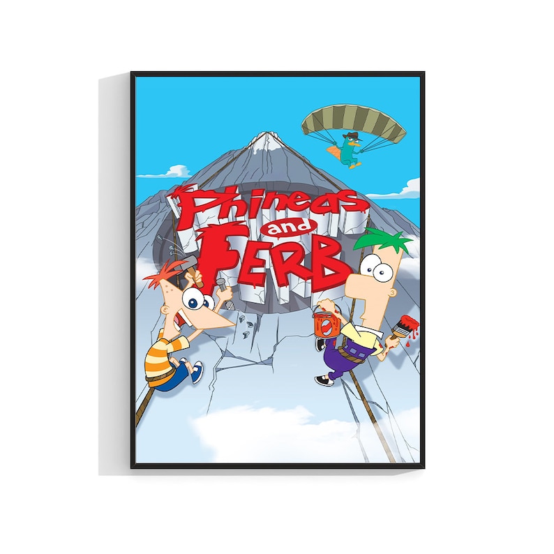 Phineas and Ferb TV Series Movie Poster Print Film Wall A4 A3 A2 A1 ...