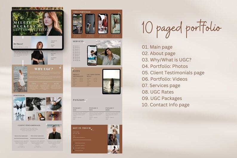 UGC Portfolio UGC Template UGC Media Kit Minimal Portfolio I Social ...