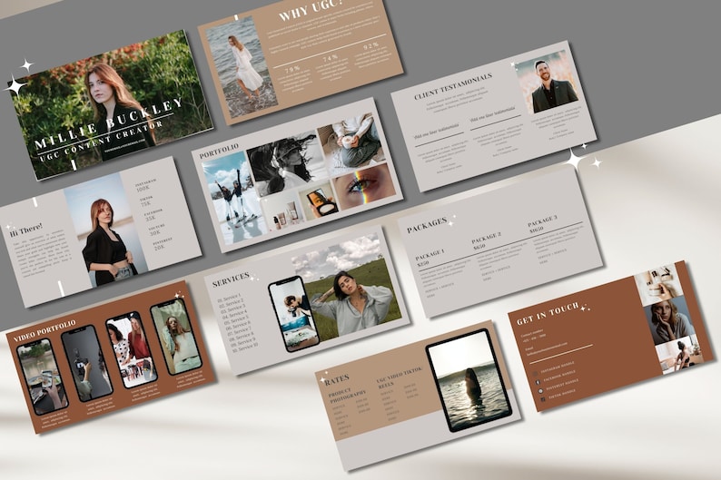 UGC Portfolio UGC Template UGC Media Kit Minimal Portfolio I Social Media Marketing Portfolio ...