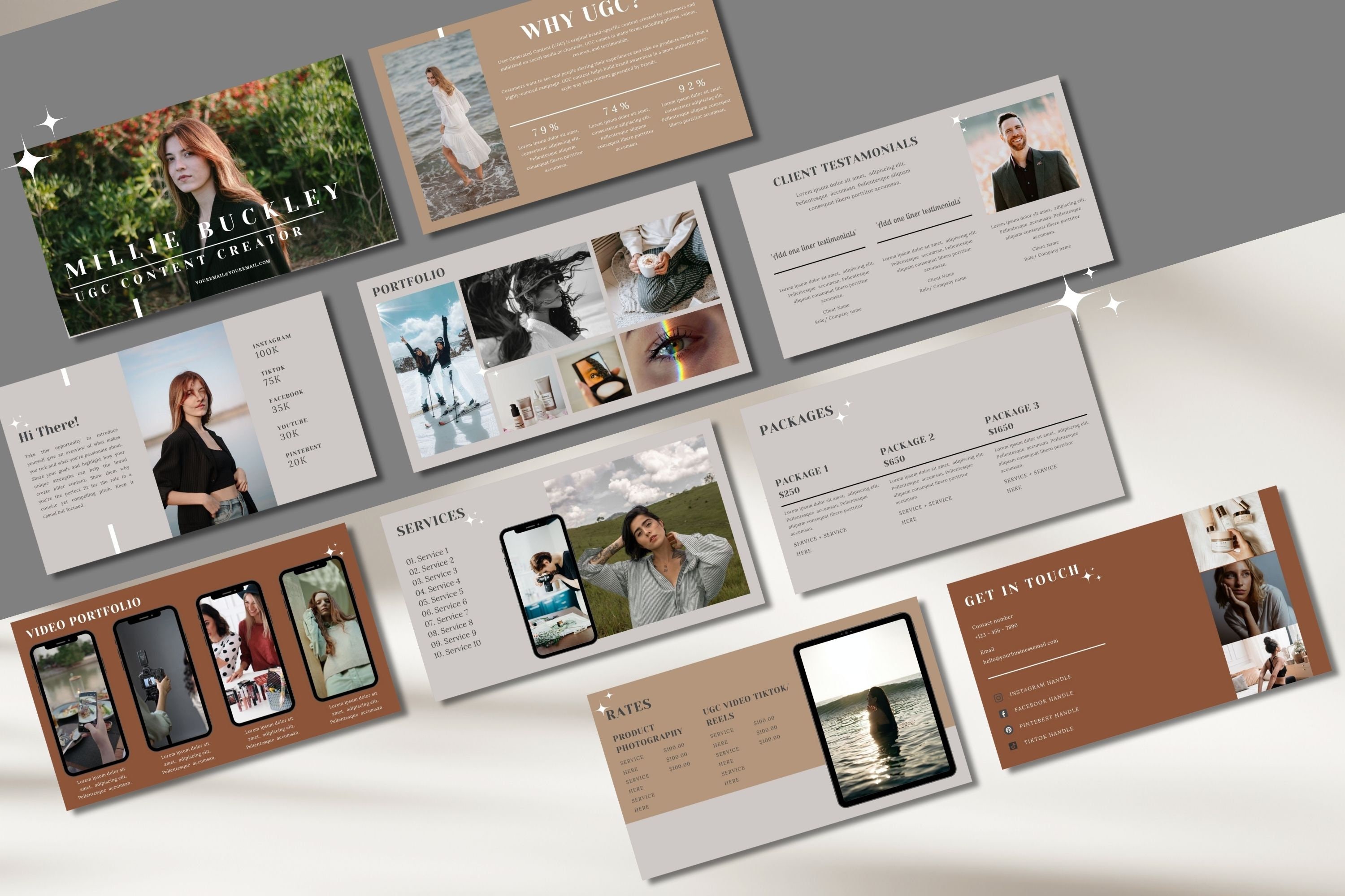 UGC Portfolio UGC Template UGC Media Kit Minimal Portfolio I Social ...