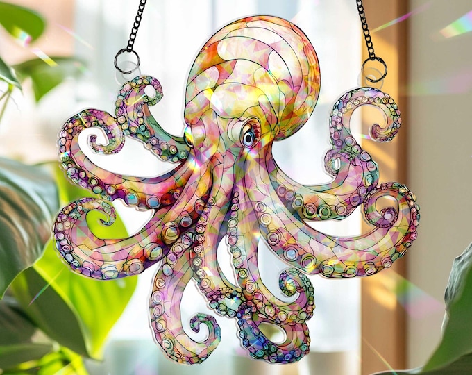 Stained Glass Octopus - Etsy