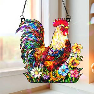 Glass Hologram Acrylic Farmhouse, Rustic Hanging Decor for Country ...