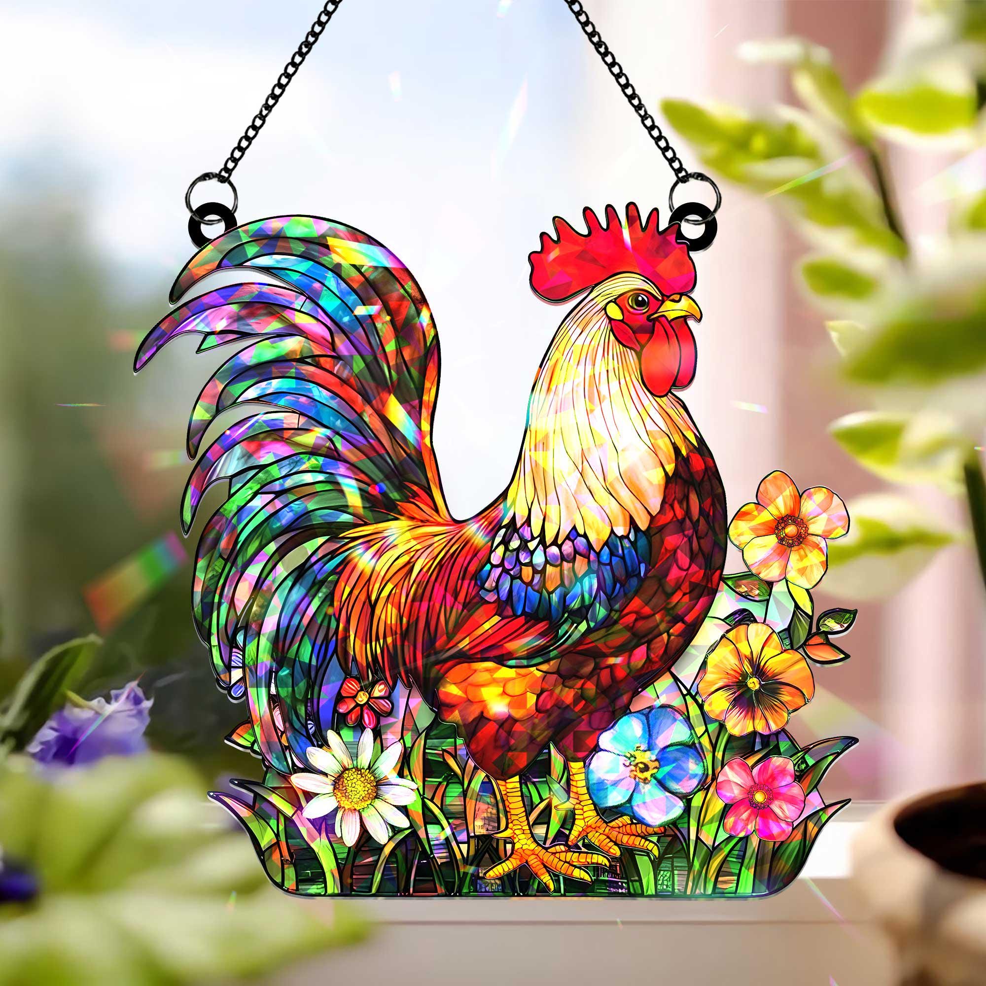 Glass Hologram Acrylic Farmhouse, Rustic Hanging Decor for Country ...