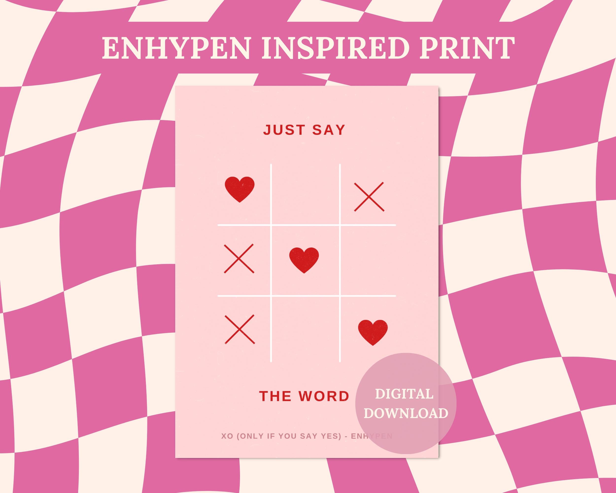 Enhypen XO - Digital Wall Print - Kpop Art Poster - Etsy
