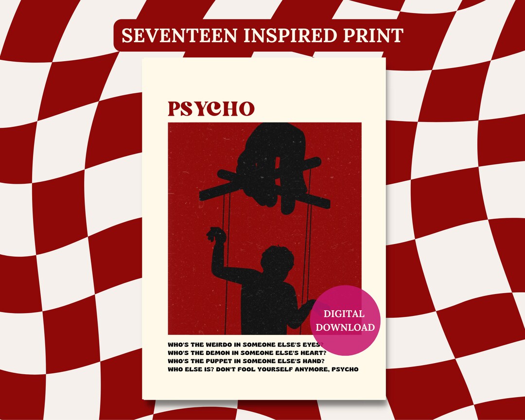 Seventeen (jun) PSYCHO - Digital Wall Print - Kpop Art Poster - Etsy