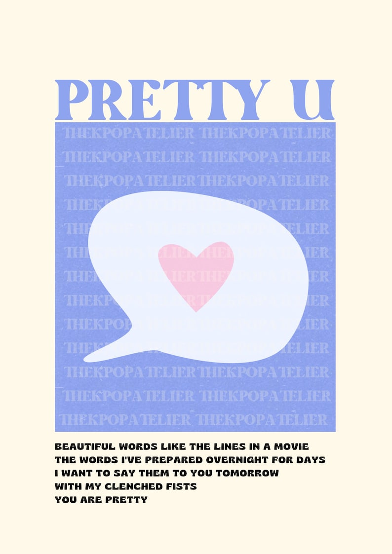 Seventeen PRETTY U - Digital Wall Print - Kpop Art Poster - Etsy