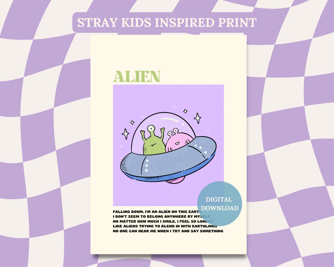 Stray Kids (HAN) ALIEN - Digital Wall Print - Kpop Art Poster - Etsy
