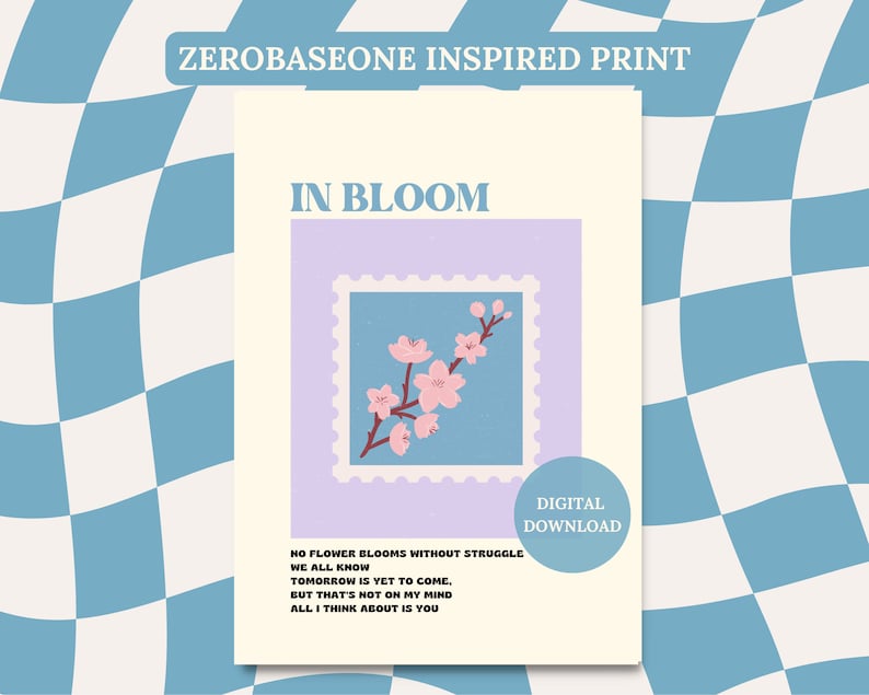 Zerobaseone (ZB1) IN BLOOM - Digital Wall Print - Kpop Art Poster - Etsy