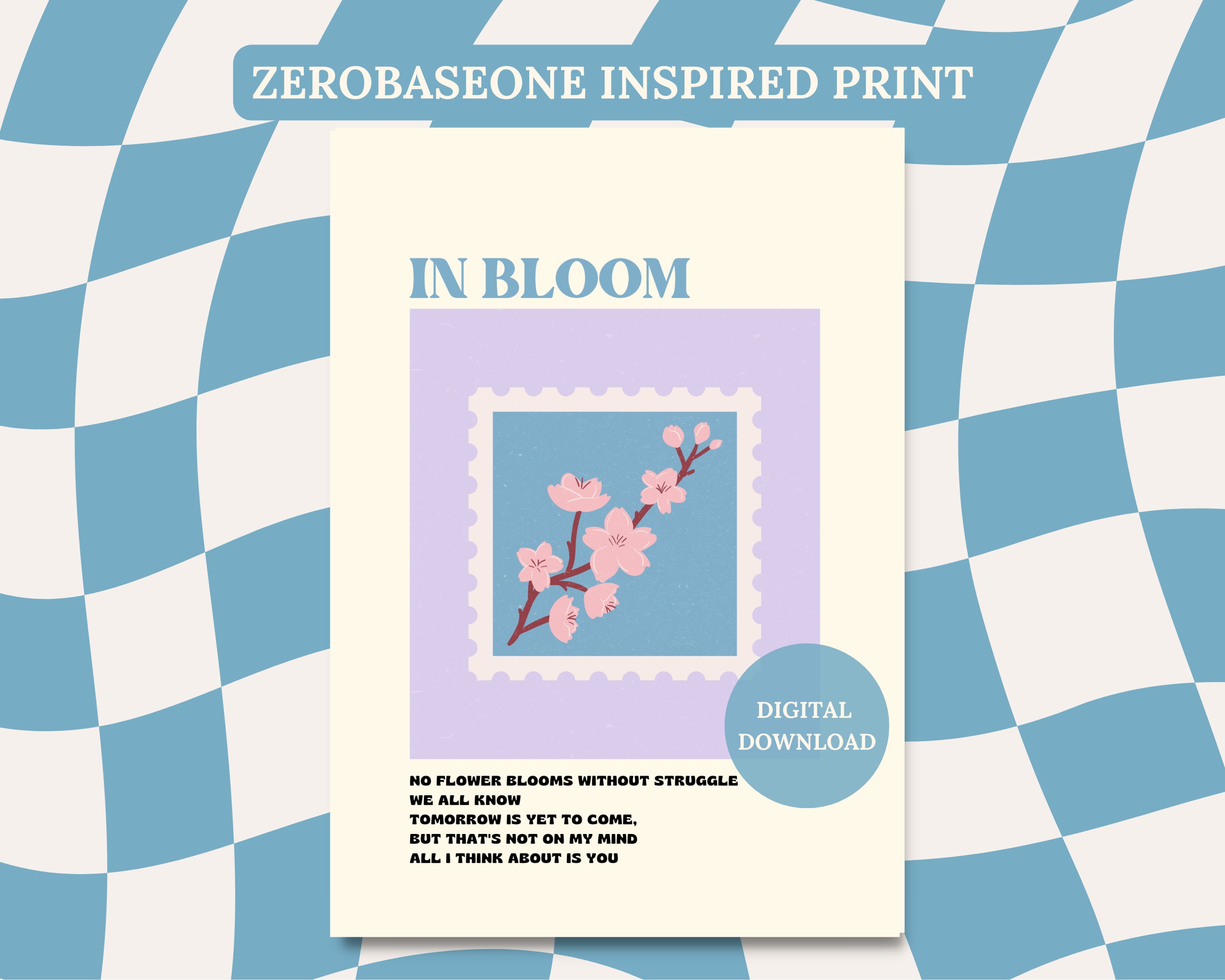 Zerobaseone (ZB1) IN BLOOM - Digital Wall Print - Kpop Art Poster - Etsy